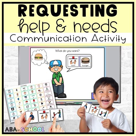Request Help Interactive Speech Language Activity