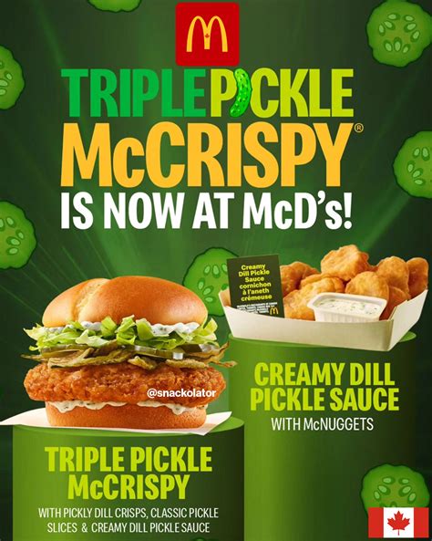 Snackolator Pickles Mcdonalds Is Getting In On The Facebook