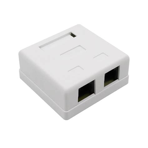 Custom 2 Port Cat6 Unshielded Surface Mounting Box With Module