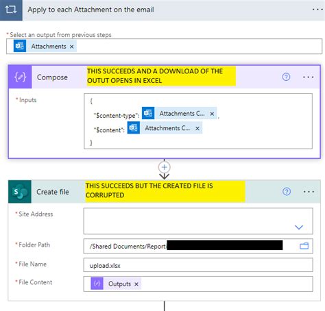 Excel Email Attachement Corrupting When Created In Power Platform