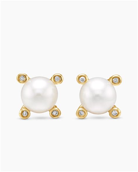 Gold Pearl Earring Studs