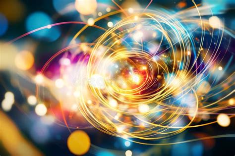 Subatomic Particles Colliding In High Energy Circular Field Generating