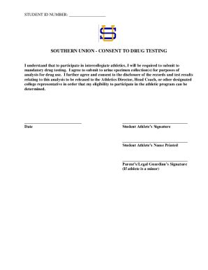 Fillable Online Drug Testing Policy Form Fax Email Print PdfFiller