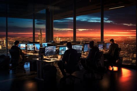 premium ai image team of programer working with computer