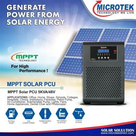 1kva To 10kva 1 Phase Microtek Solar Pcu Inverter At ₹ 10000 In Vadodara