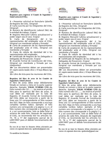 Requisitos Cssl Pdf