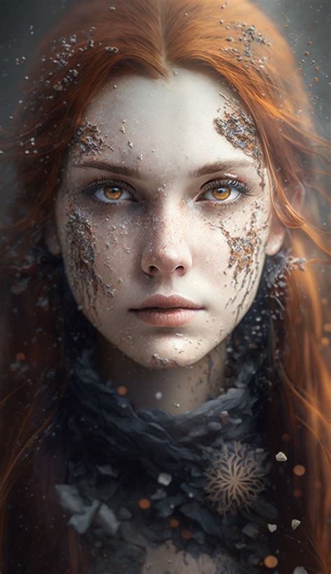 صور بنات في الشتاء شعر برتقالي In 2024