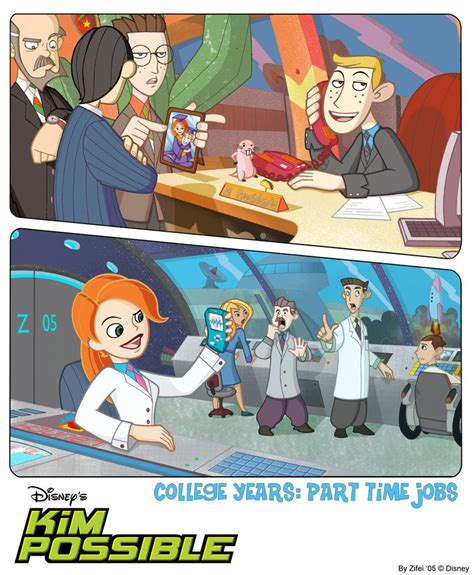 College Years Part Time Jobs By Ziwu On Deviantart Kim Possible Kim And Ron Kim Possible