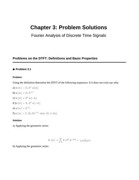 Pdf Chapter 3 Problem Solutions Naval Postgraduate Facultynps