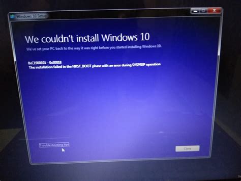 Installation Failed In The Firstboot Phase With An Error During