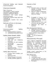 Chemical Safety And Hazard Communication Understanding Chemical Course Hero