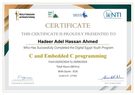 Hadeer Adel On Linkedin Nti Embeddedsystems Cprogramming