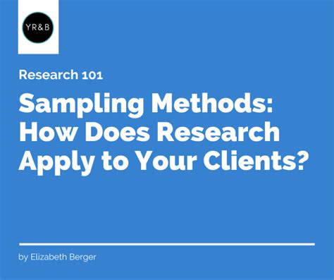 Research Sampling Methods How Does Research Apply To Your Clients