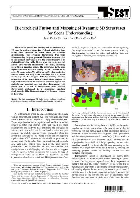 Pdf Hierarchical Fusion And Mapping Of Dynamic 3d Structures For Scene Understanding Juan
