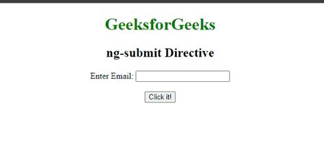 Angularjs Ng Submit Directive Geeksforgeeks