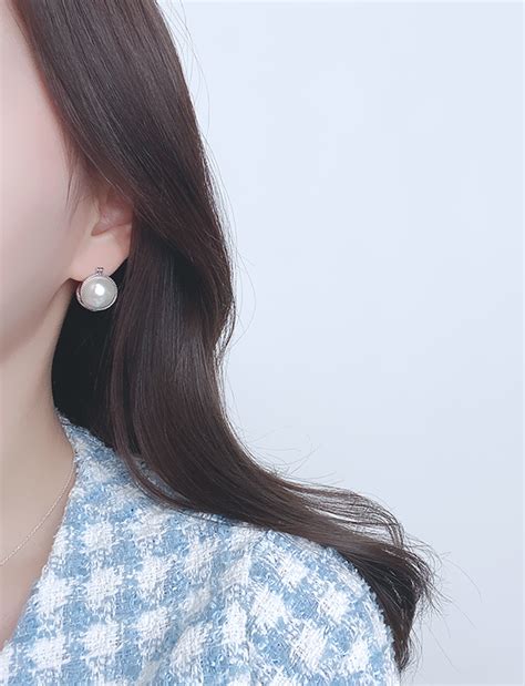 웨딩 하객 결혼 드레스 파티 볼드한 왕 진주 귀걸이 에이블리