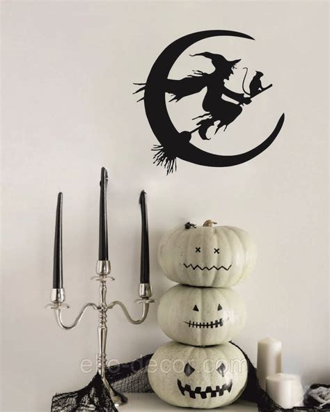 Купити Декоративне настінне Панно «Відьма на мітлі з котом Декор на стіну ціна 480 ₴ Prom