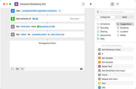 Handling Dictionaries Using The Get Dictionary Value Action In Shortcuts On Mac Apple Support Sg