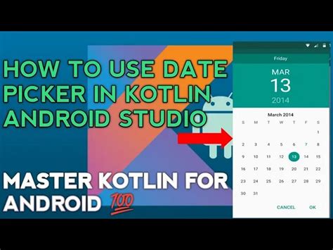 Kotlin DatePicker Date Picker Android Studio DatePicker Kotlin How To Use Date Picker Android