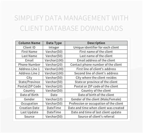 Free Client Database Templates For Google Sheets And Microsoft Excel Slidesdocs