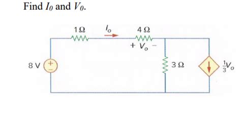 Solved Find I0 And V0 Chegg Com