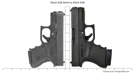 Glock G26 Gen4 Vs Glock G36 Size Comparison Handgun Hero