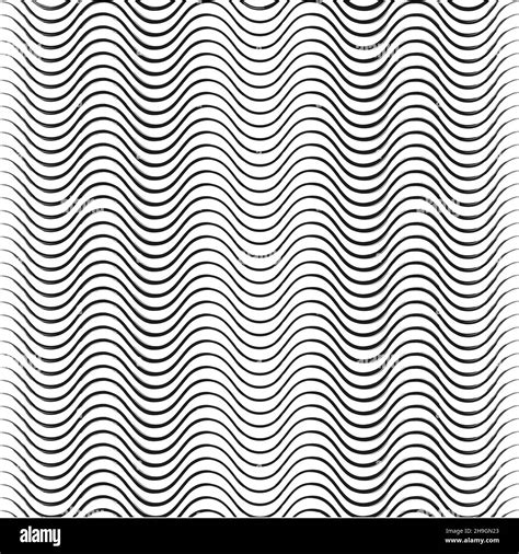 Black Vector Simple Seamless Wavy Line Pattern Stock Vector Image And Art