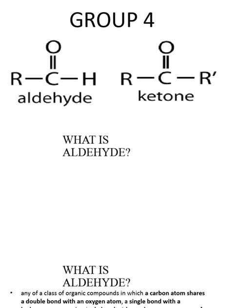 Science Aldehyde Ketone Group 4 Pdf Aldehyde Ketone