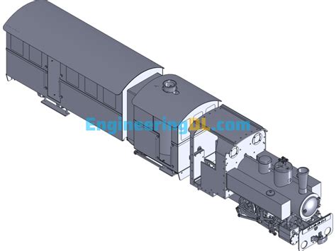 Train Model Detailed Diagram Solidworks 3d Exported Engineeringdl