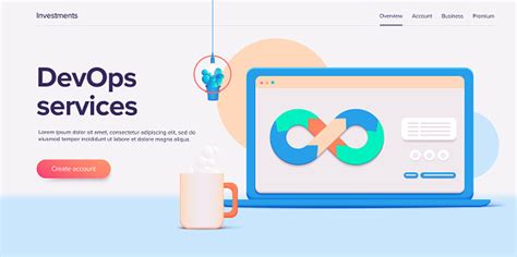 등분 메트릭 벡터 설계에서 웹 개발 또는 Devops 개념 인터넷 앱 또는 온라인 웹 사이트 서비스 개발 크리에이티브 벡터 일러스트레이션 방문 페이지 레이아웃 또는 배너