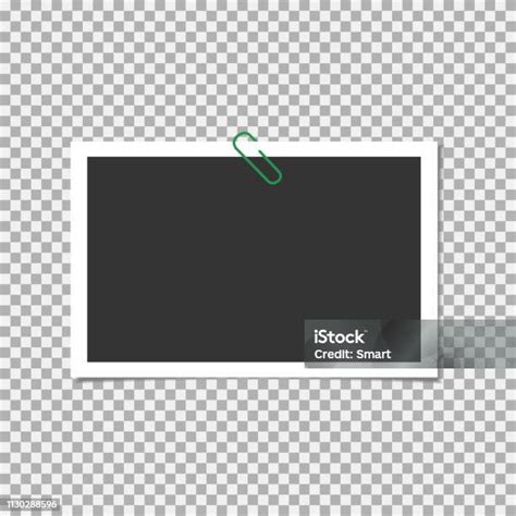 핀 스테이플 종이 클립 사진 프레임 템플릿입니다 벡터 일러스트 레이 션 고풍스런에 대한 스톡 벡터 아트 및 기타 이미지 고풍