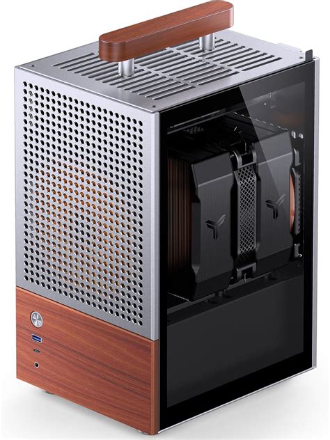 Jonsbo T6 Silver Itx Carcasa Para Pc Chasis De Aluminio Con Mango Multifuncional Panel De