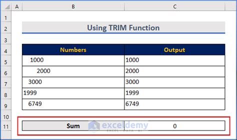 How To Use The Trim Function In Excel 7 Examples