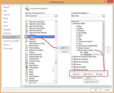 Customize The Outlook Toolbar Ribbon Or Qat