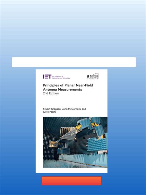 Principles Of Planar Near Field Antenna Measurements 2nd Edition Stuart Gregson Pdf Download