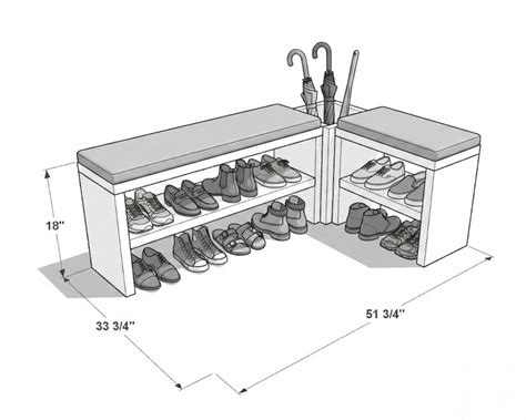 Diy Entryway Shoe Rack Plan Pdf Built In Umbrella Stand All 2x12
