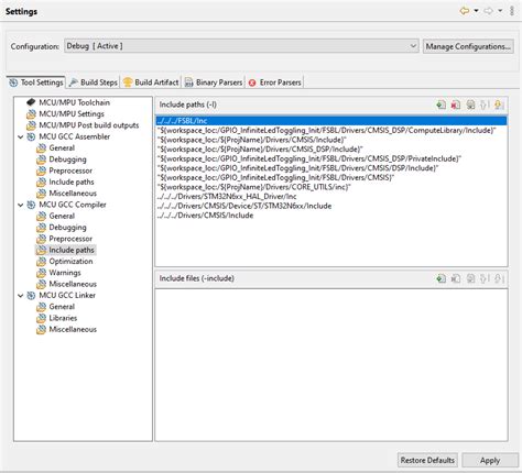 Solved Nucleo N657 Cmsis Dsp Armvecffth Build Error Of Stmicroelectronics Community
