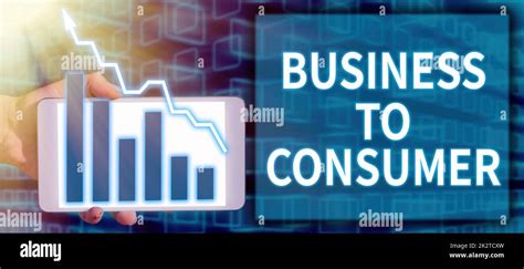 Conceptual Display Business To Consumer Business Approach Direct Transaction Between A Company