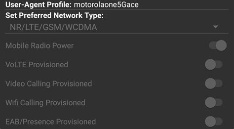 Moto One 5g Ace Preferred Network Settings Greyed Out Android 11 After Typing 4636 R