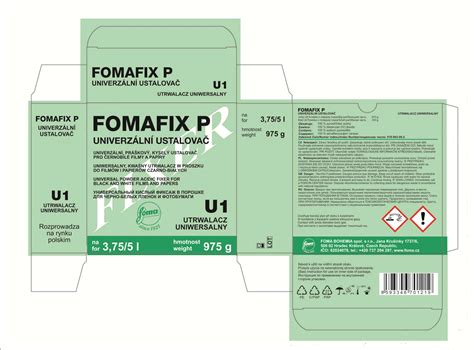 FOMAFIX P (U1) 5 LITRŮ - KYSELÝ USTALOVAČ | powder |FOMA BOHEMIA e-shop