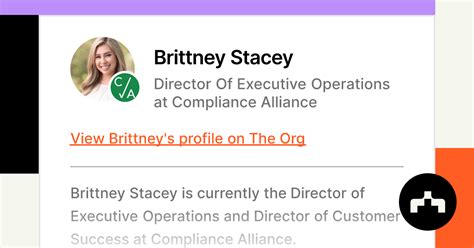 Brittney Stacey Director Of Executive Operations At Compliance