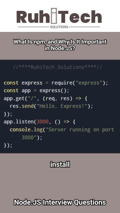 Node Js What Is Node Package Manager Nodejsinterviewquestions
