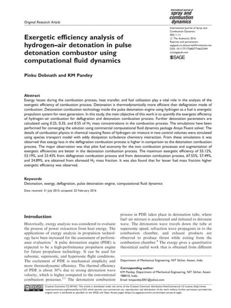 Exergetic Efficiency Analysis Of Hydrogen Air Detonation In Pulse Detonation Combustor Using