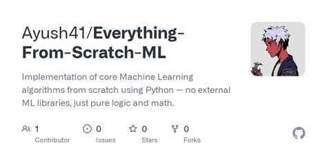Github Ayush41 Everything From Scratch Ml Implementation Of Core