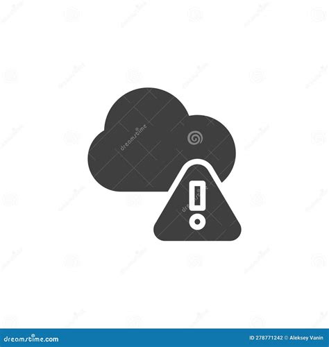 Cloud Error Vector Icon Stock Vector Illustration Of Triangle 278771242