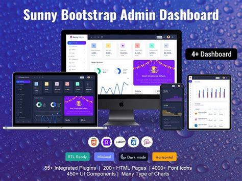 Sunny Bootstrap Admin Dashboard Html Template Dashboard Template Dashboard Admin