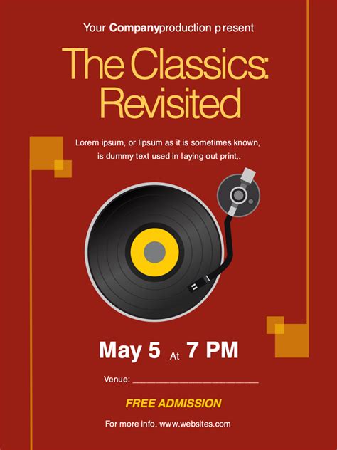 Reimagined Flyer Layout For Classic Themes Classic Poster