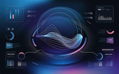 a infographic visualization of abstract data theres a large circular