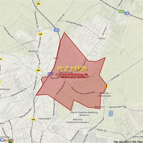 Postleitzahlgebiet 13129 - PLZ