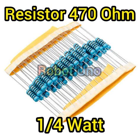 jual resistor 470 ohm 1 4 watt x10pcs shopee indonesia